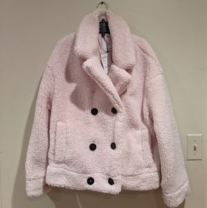 Mango | Jackets & Coats | Mango Double Breasted Short Teddy Jacket ...